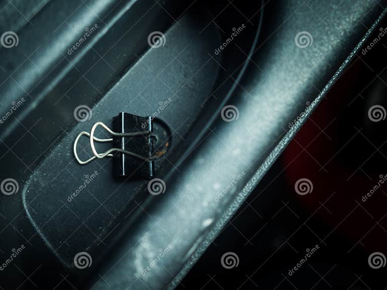 FOLD BACK CLIPS or PAPER CLIPS Stock Image - Image of small, brown ...