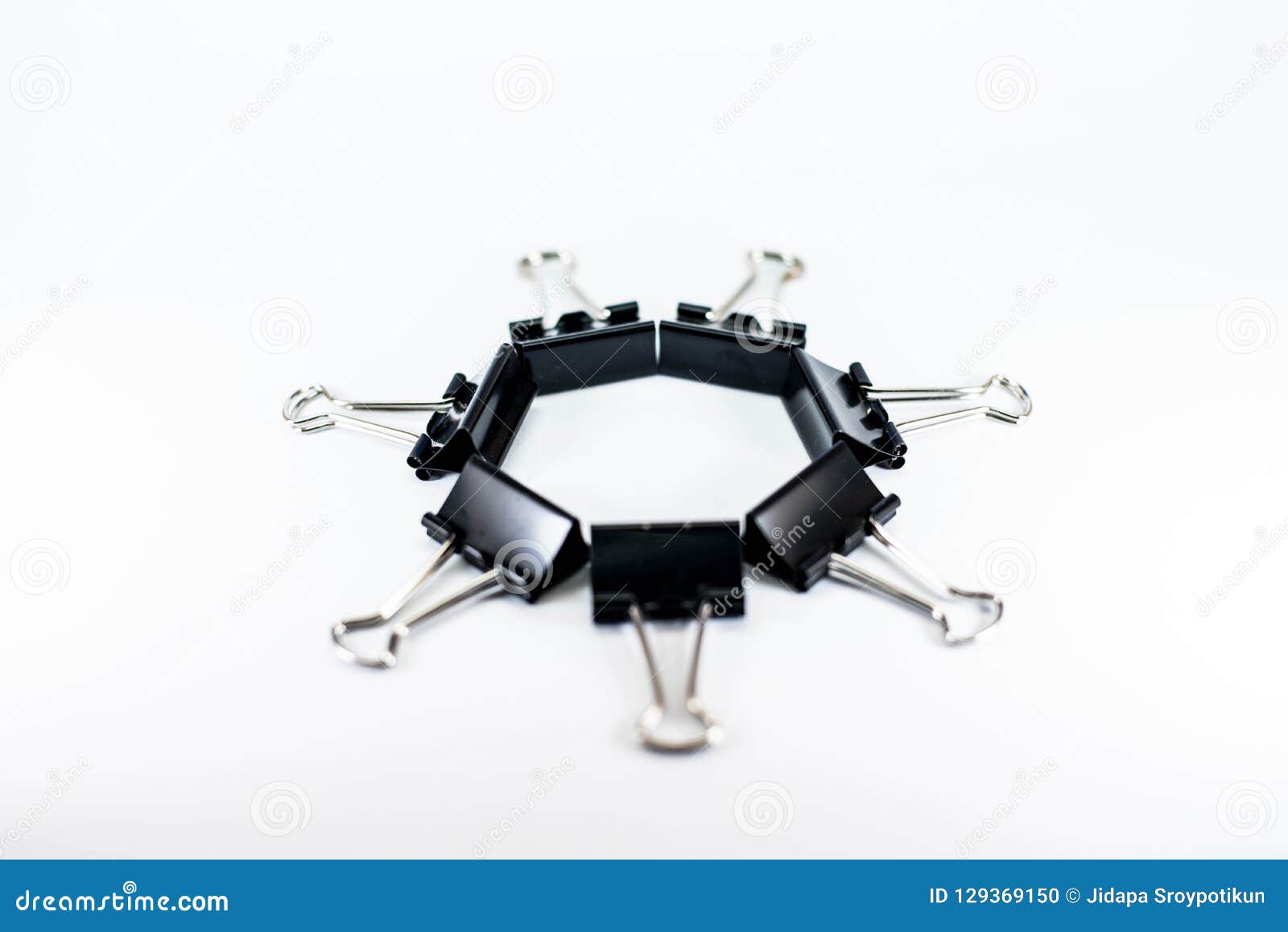 Fold back clips stock photo. Image of fold, report, clips - 129369150