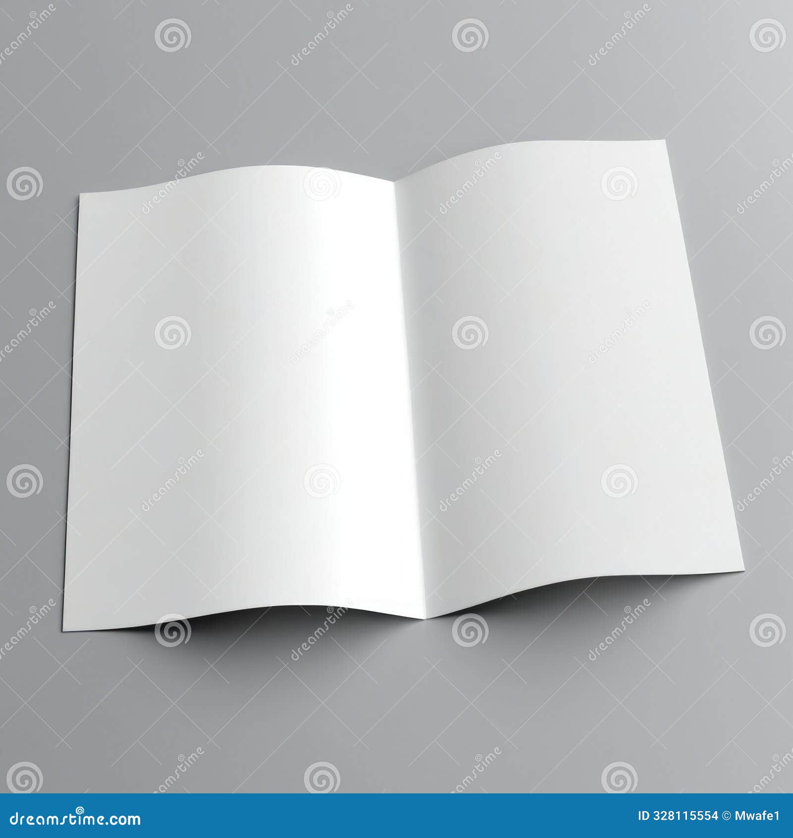 Fold Booklet Presentation Up Fold 3d White Mock Template Illustration ...