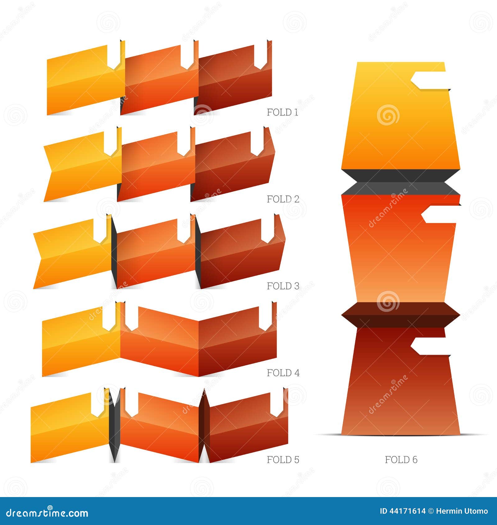 Ribbon Crease Infographic Cartoon Vector | CartoonDealer.com #44590959