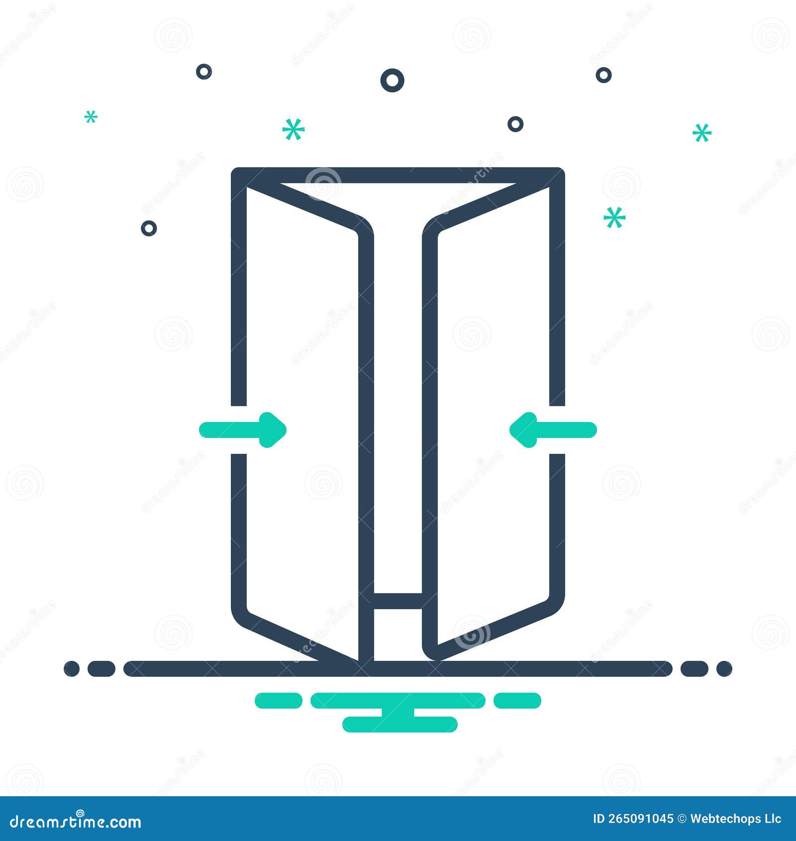 Mix Icon for Fold, Door and Opposite Stock Vector - Illustration of ...