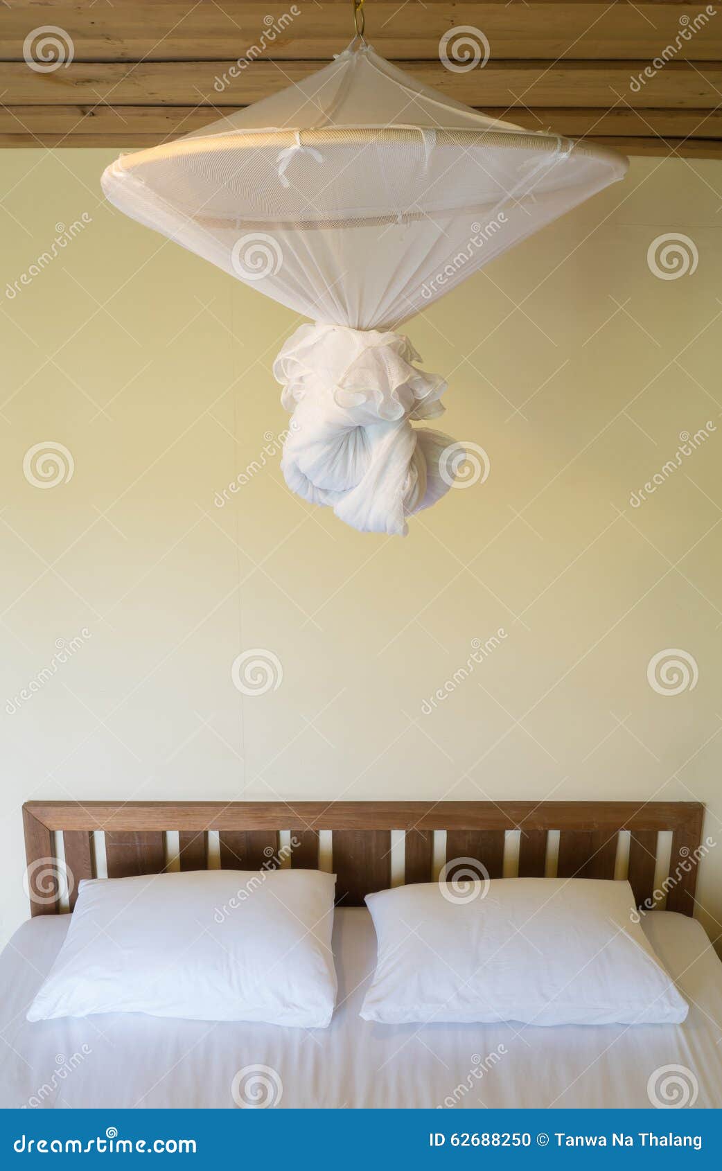 Fold Mosquito Net Over a Bed Stock Photo - Image of fold, house: 62688250
