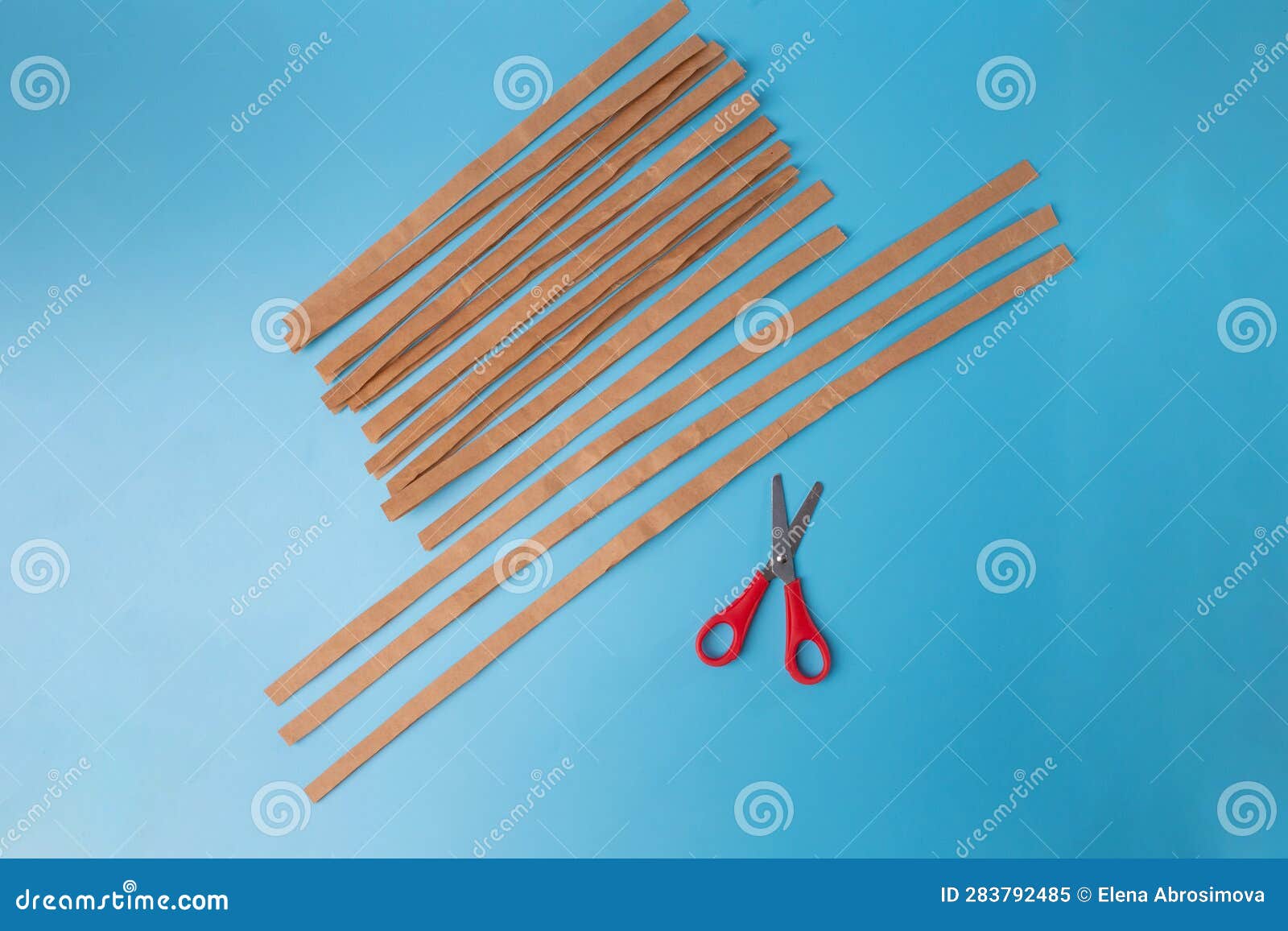 Fold a Strip of Paper in Half Lengthwise Stock Image - Image of ...