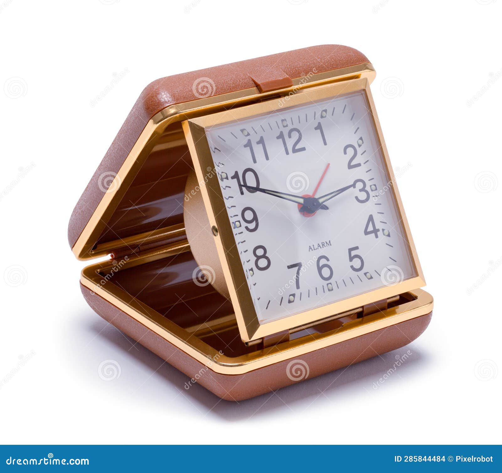Fold Up Alarm Clock stock photo. Image of holiday, alarm - 285844484