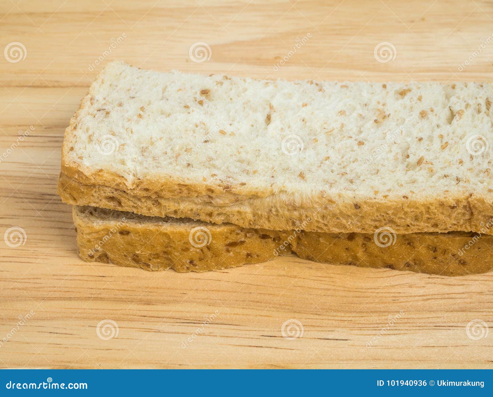 Fold Whole Wheat Bread in Half Stock Photo - Image of grain, delicious ...