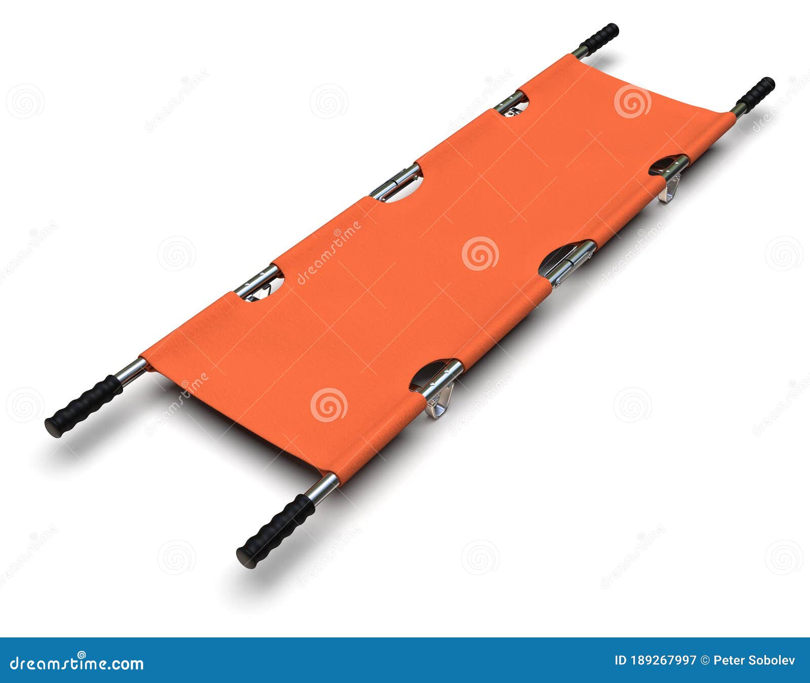 Foldable Emergency Stretcher Stock Illustration - Illustration of tools ...