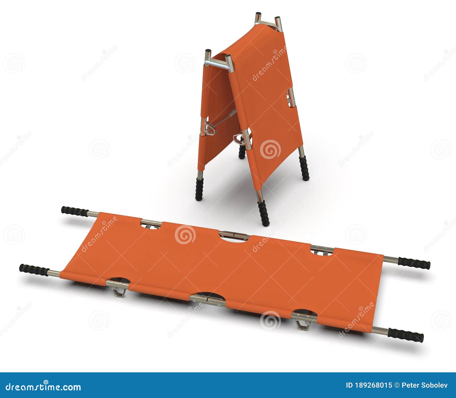 Foldable Emergency Stretcher Stock Image - Image of collapsible ...