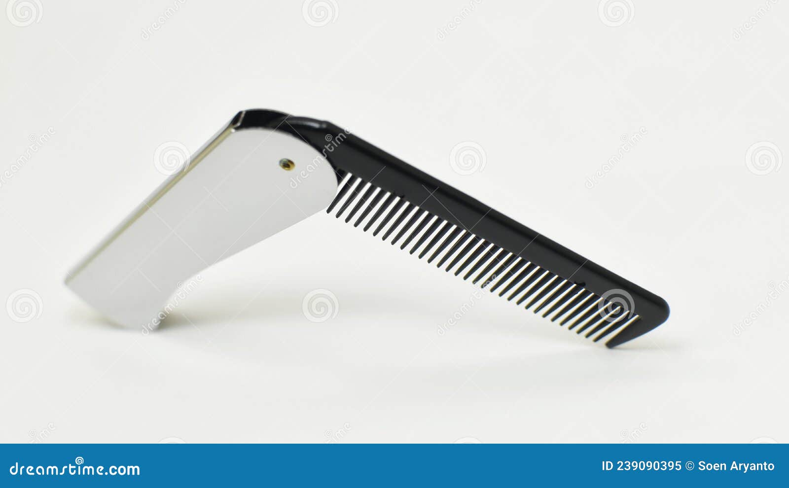 Folding Pocket Comb with Metal Handle Stock Image - Image of brand ...