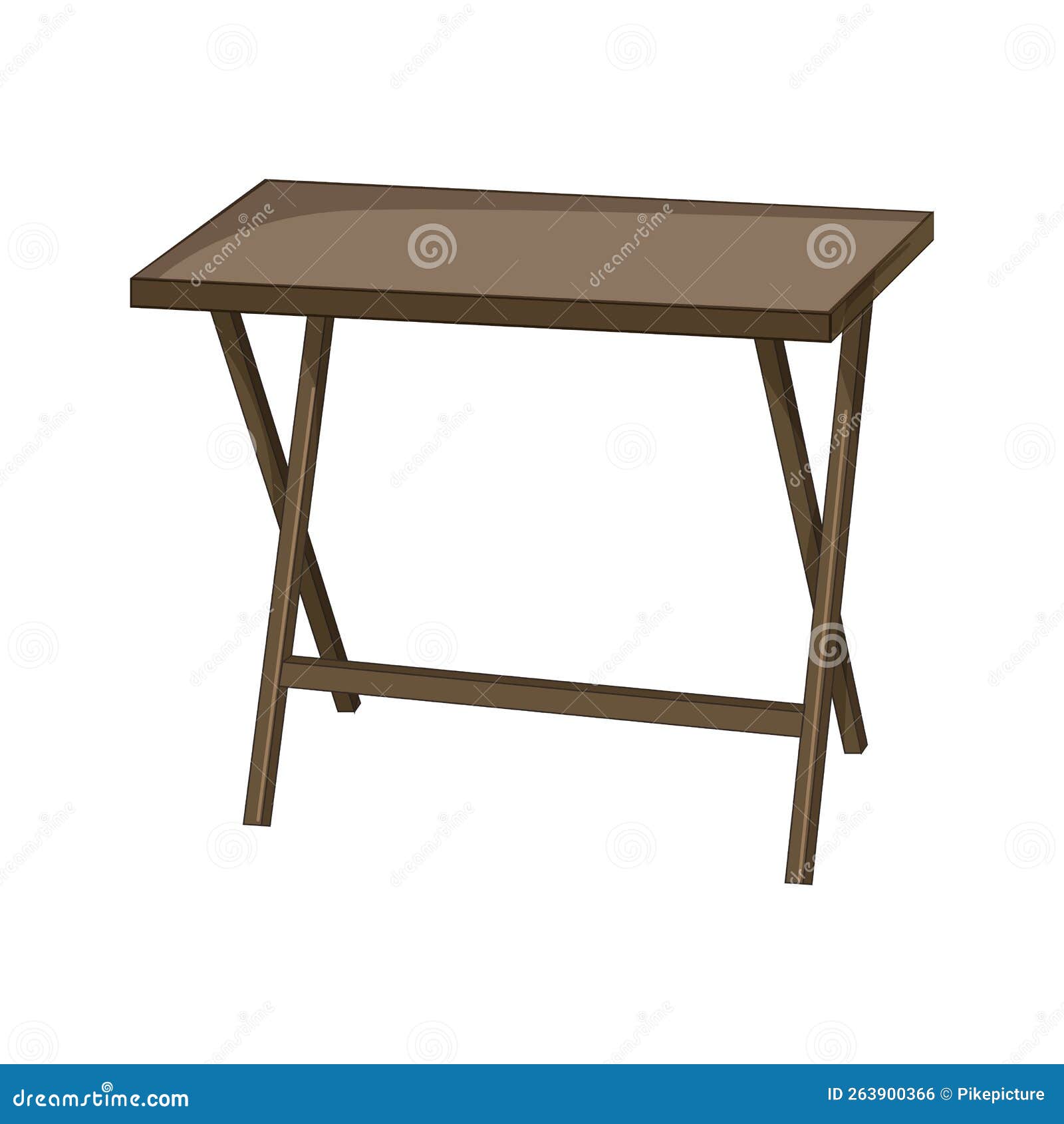 Foldable Folding Table Cartoon Vector Illustration Stock Illustration ...