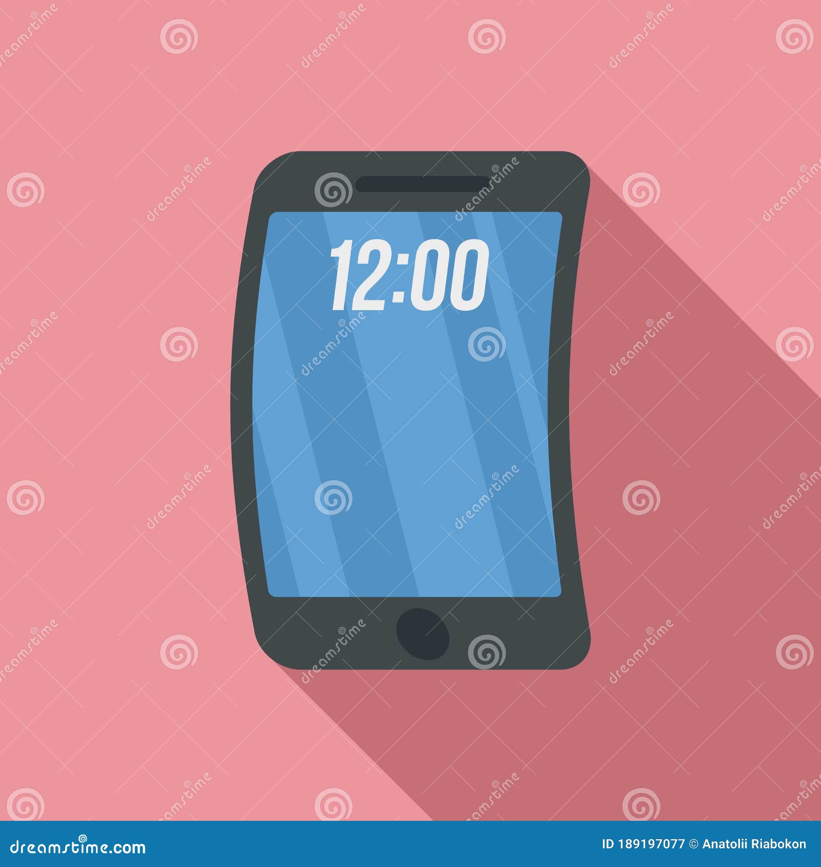 Foldable Phone Icon, Flat Style Stock Vector - Illustration of folding ...