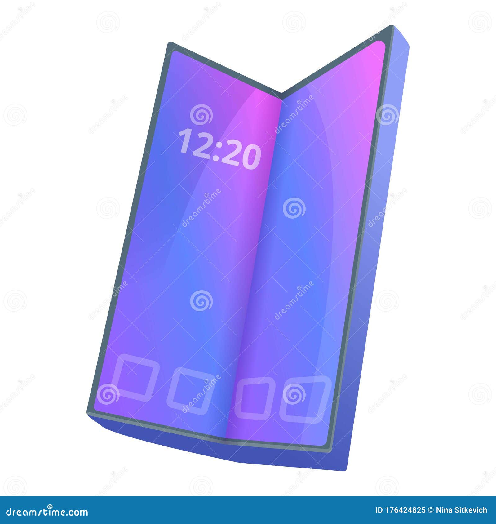 Foldable Screen Icon, Cartoon Style Stock Vector - Illustration of icon ...