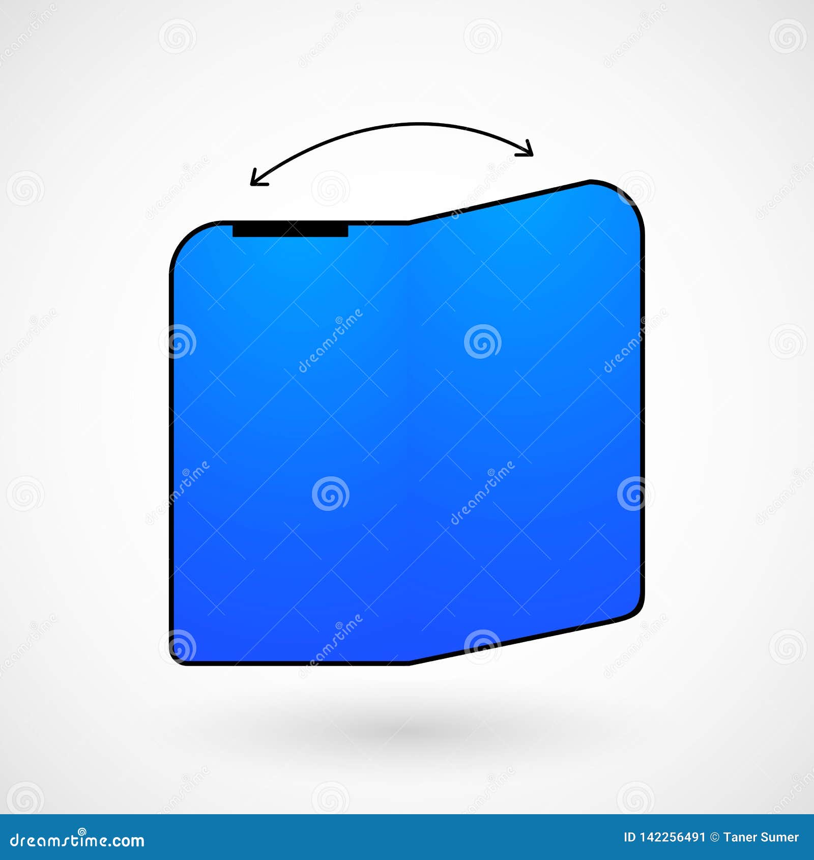 Foldable Screen Smartphone, Vector Stock Vector - Illustration of ...