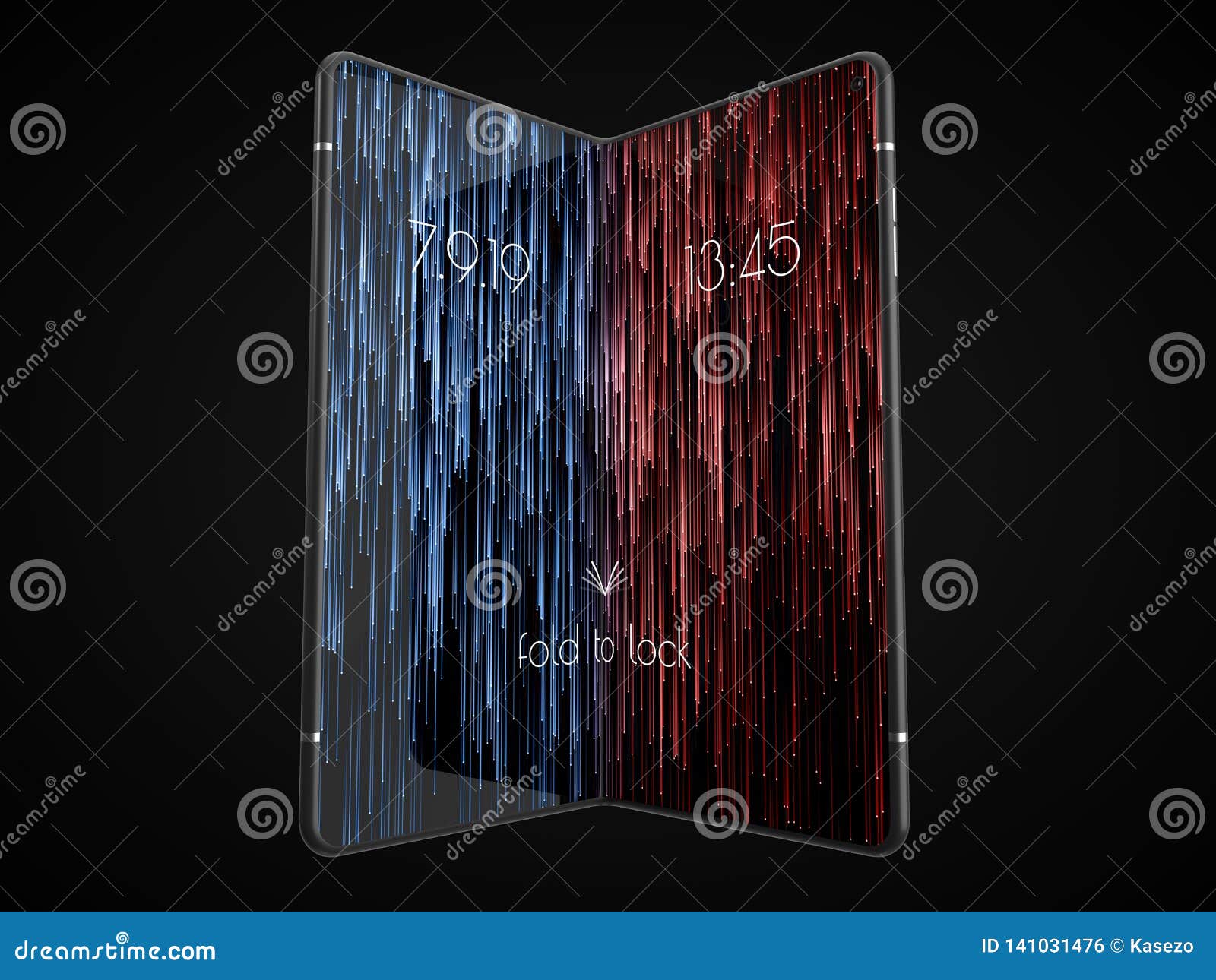 Foldable Smartphone Modern Design. Telephone and Tablet Hybrid. 3d ...