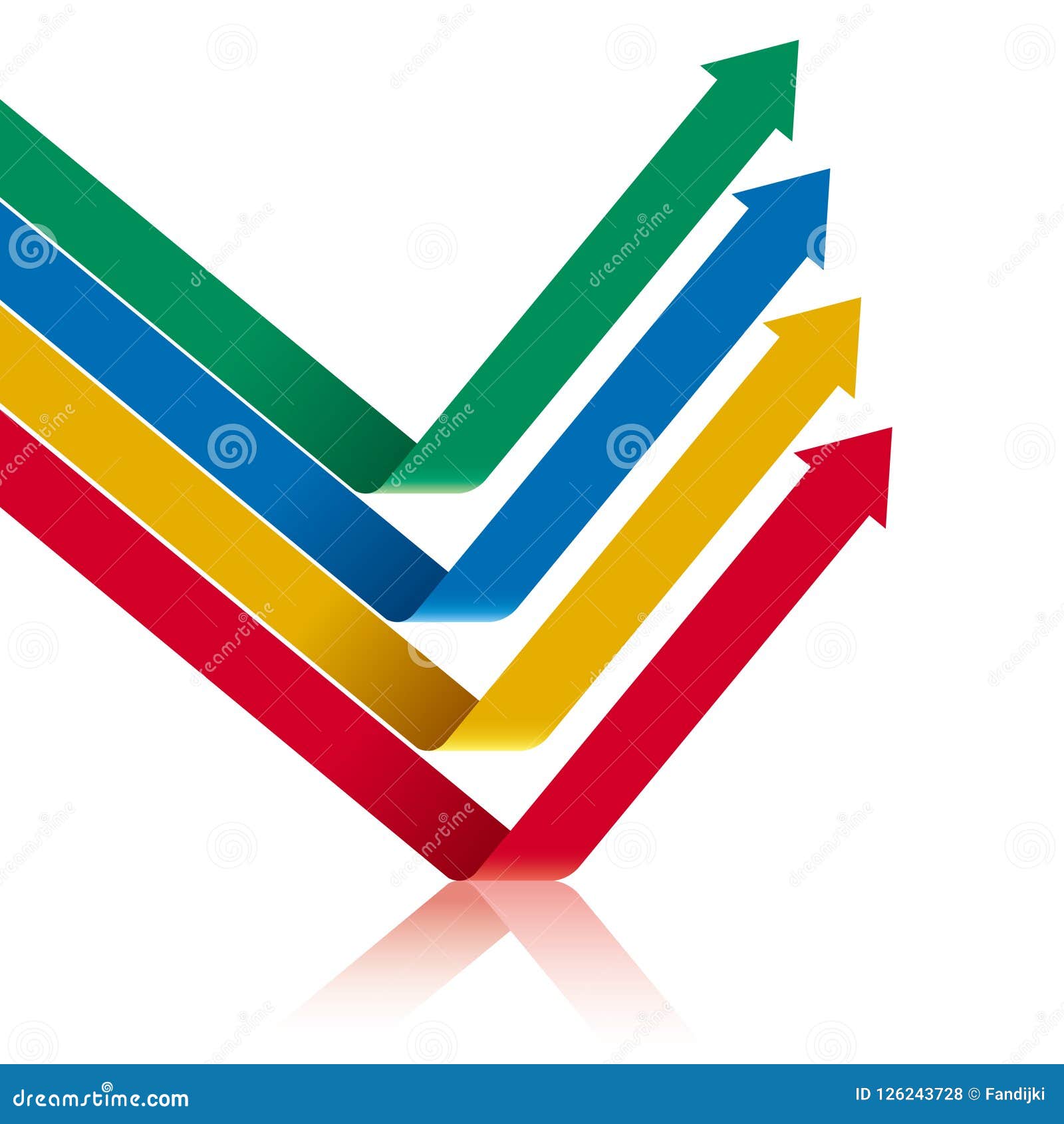 Folded Arrow Symbol. Vector Illustration | CartoonDealer.com #126243648