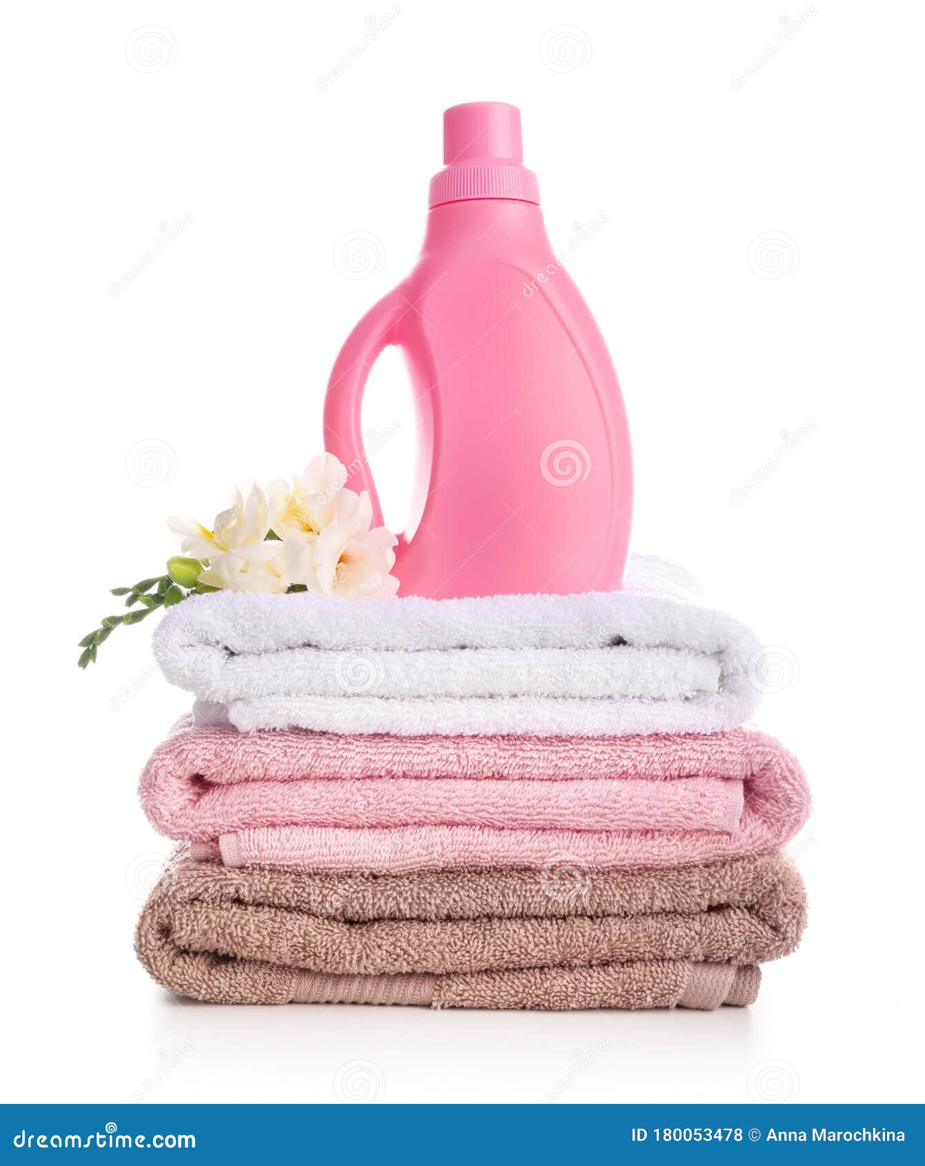 Clean and Fresh Laundry on White Background Stock Photo - Image of ...