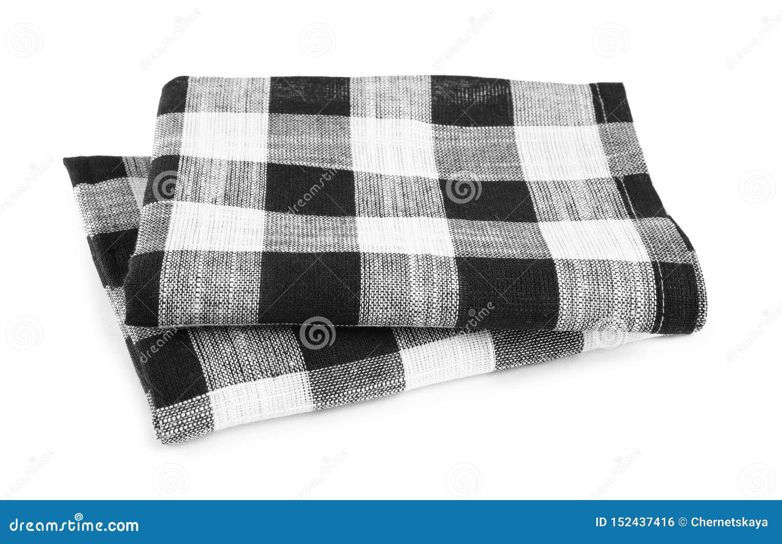 Folded Black Checkered Kitchen Towels Stock Photo - Image of bright ...