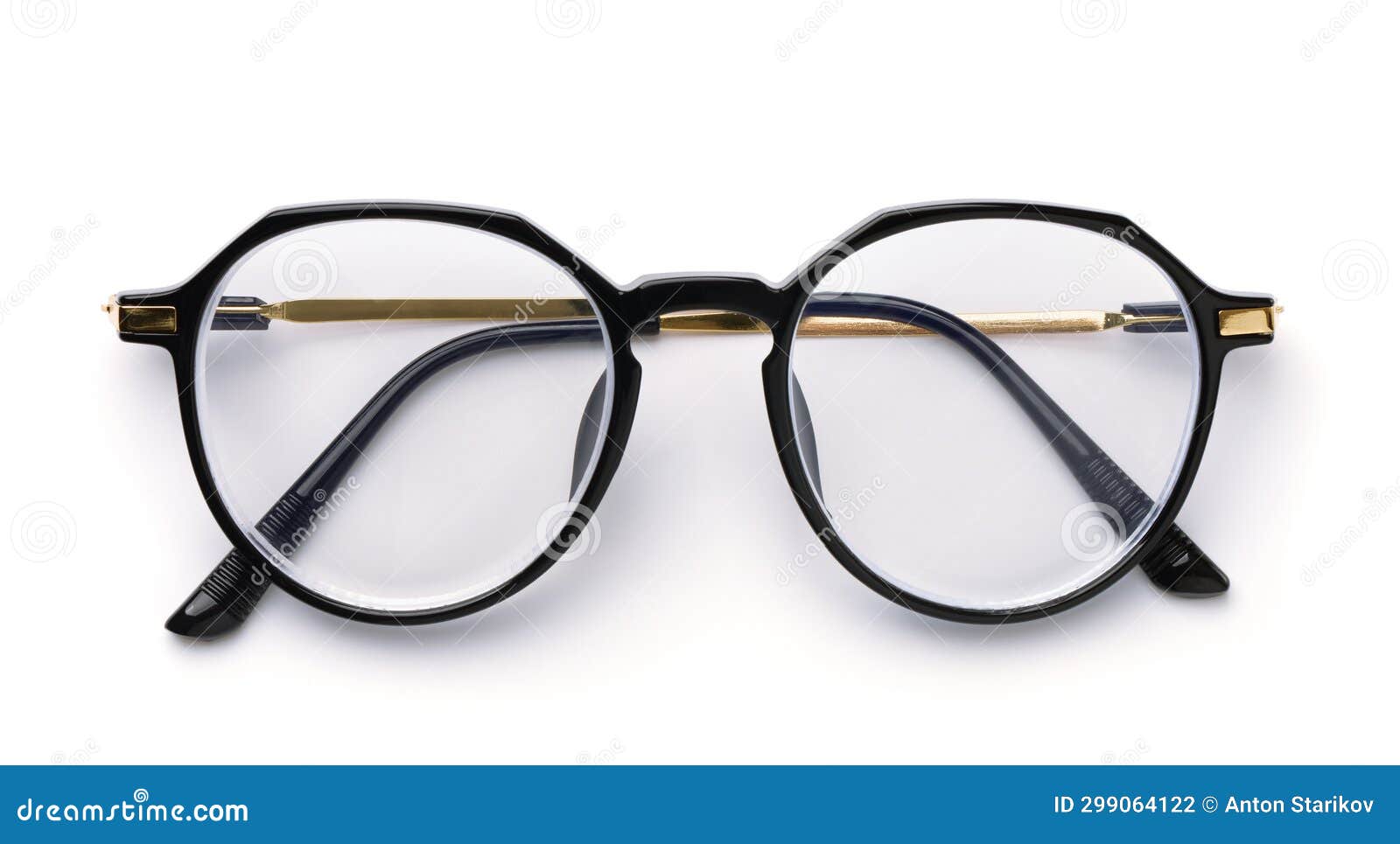 Folded Black Frame Reading Glasses Stock Photo - Image of glass, white ...