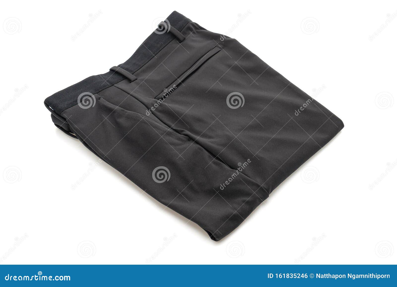 Folded black pants stock photo. Image of male, modern - 161835246
