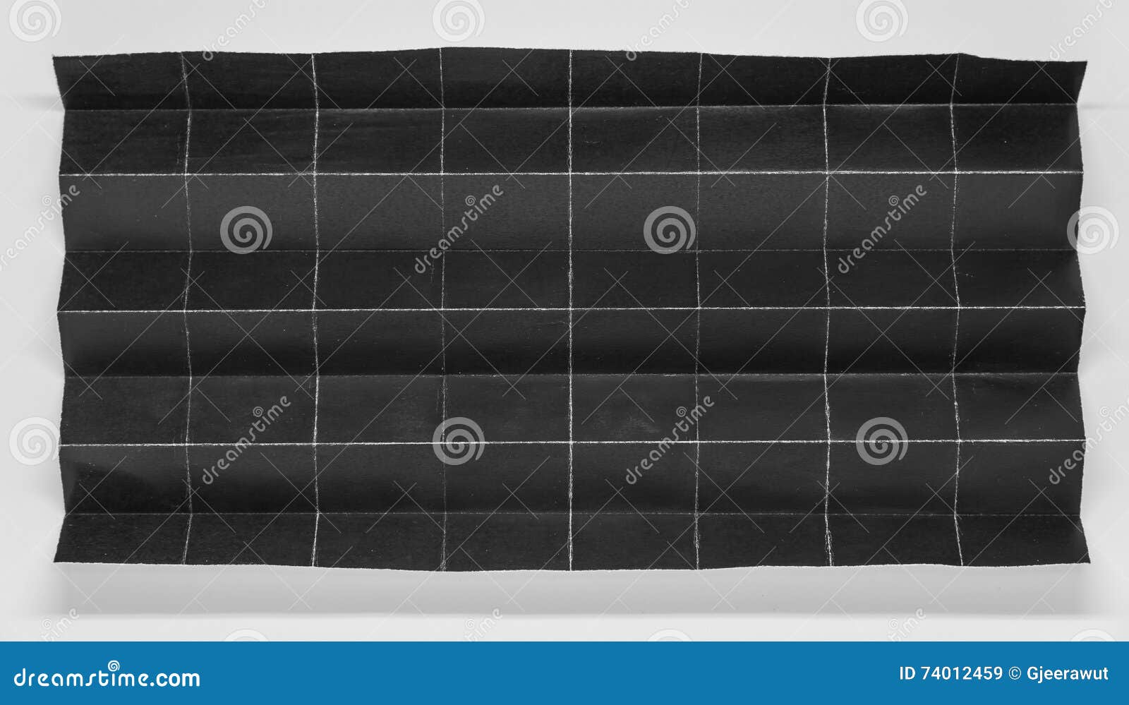 Folded Black Paper in 64 Parts with White Background Stock Image ...