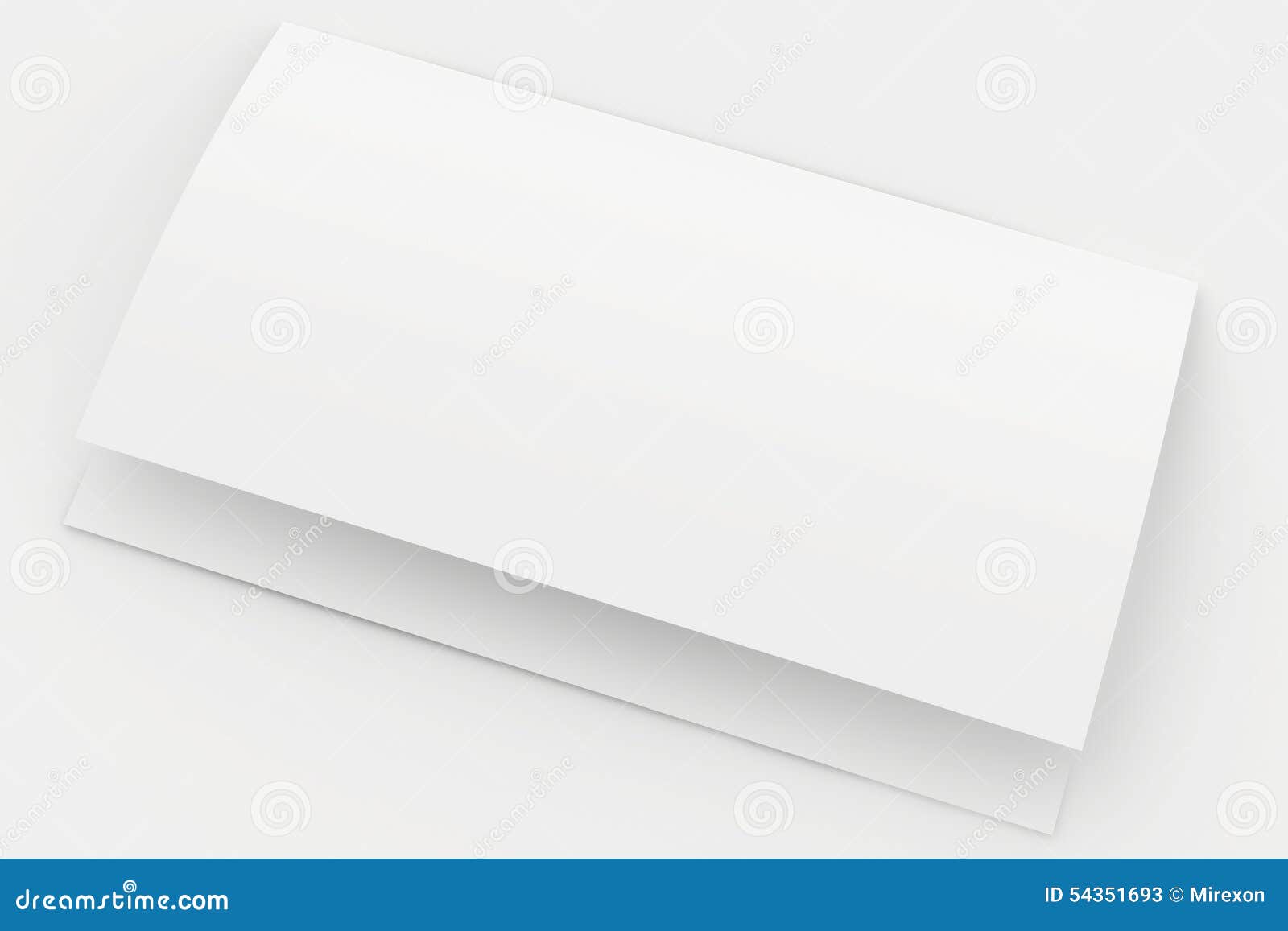 The Folded Blank Sheet of Paper Stock Illustration - Illustration of ...