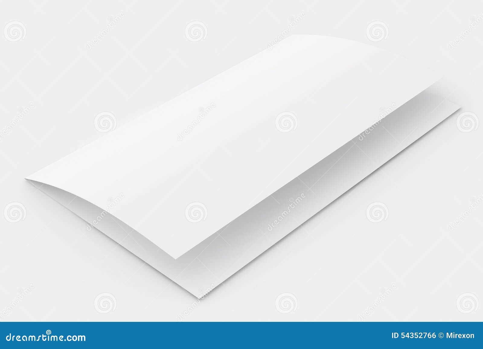 The Folded Blank Sheet of Paper Stock Illustration - Illustration of ...
