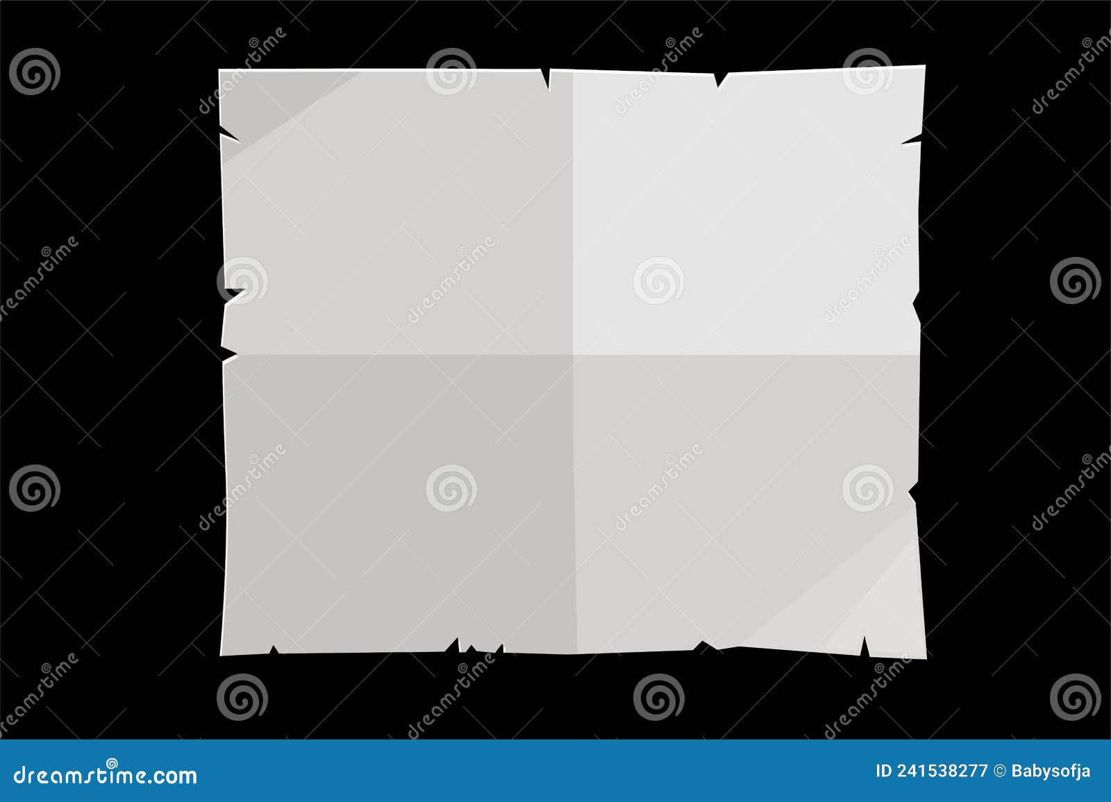 Folded Blank Sheet Paper, Template for Letter. Stock Vector ...