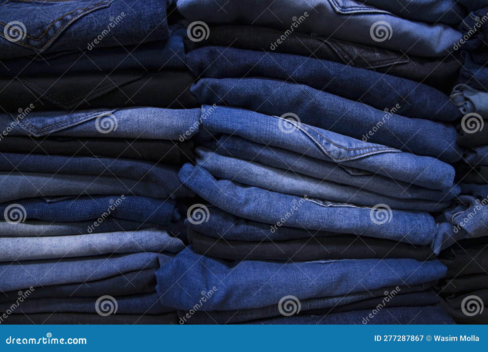 Folded Blue Jeans Pant Pattern Texture Can Be Used As a Background ...