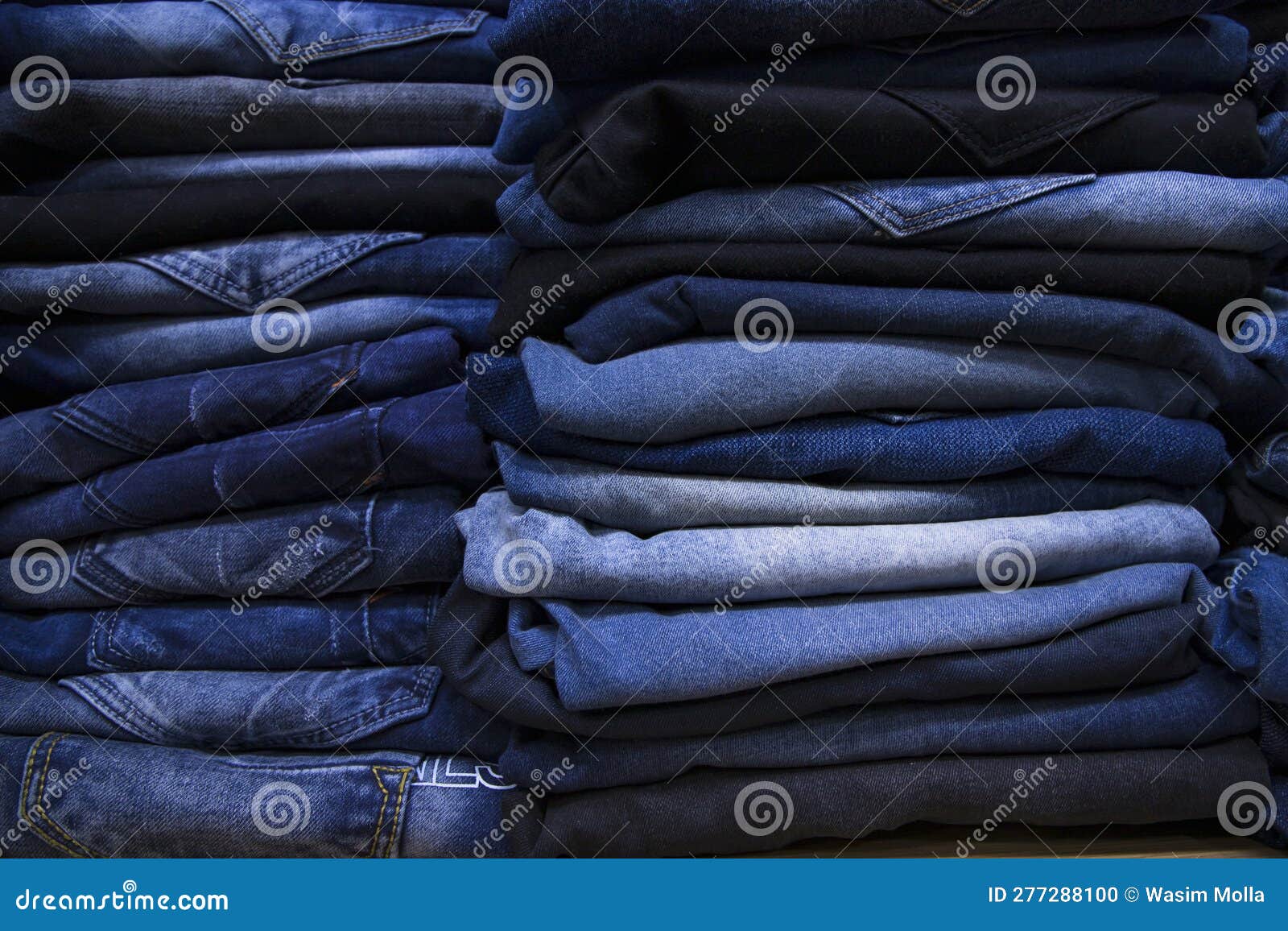 Folded Blue Jeans Pant Pattern Texture Can Be Used As a Background ...
