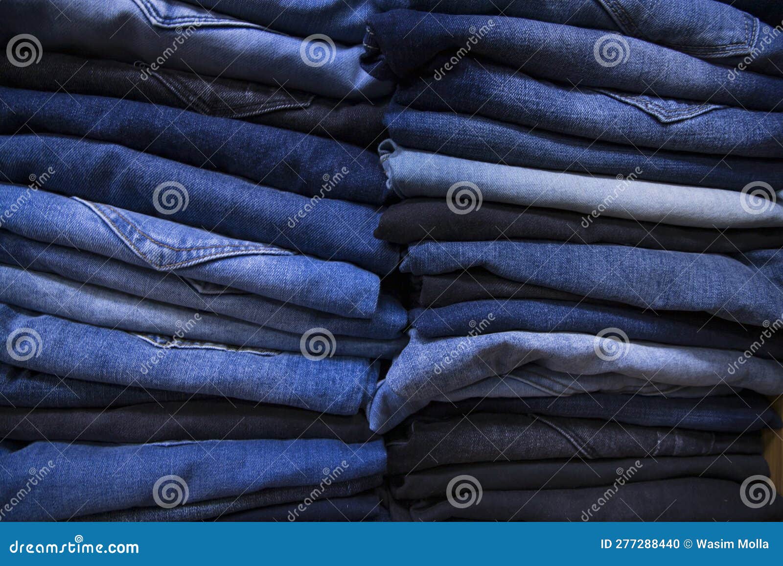 Folded Blue Jeans Pant Pattern Texture Can Be Used As a Background ...