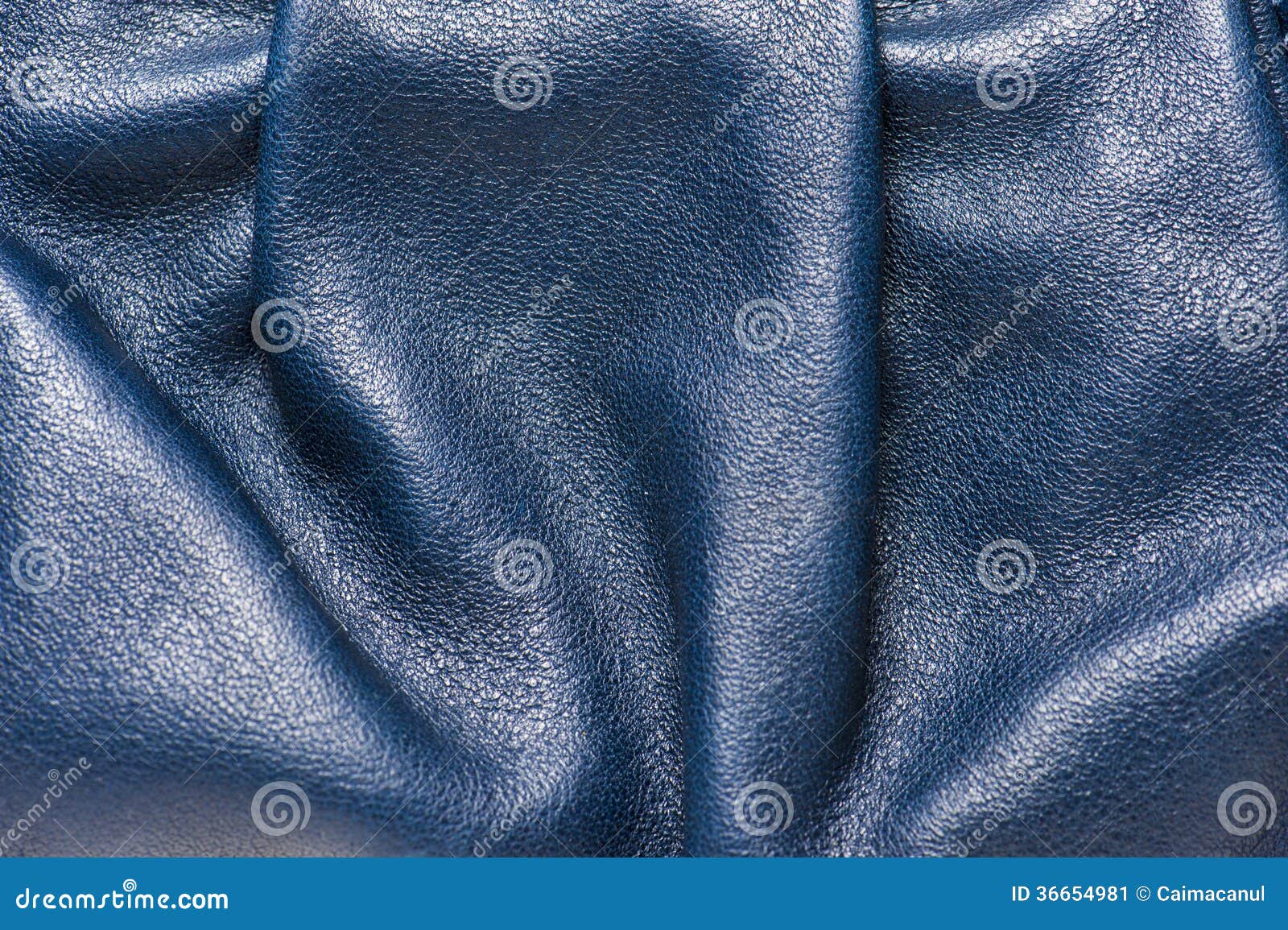 Folded Blue Leather Pattern Stock Image - Image of macro, nature: 36654981