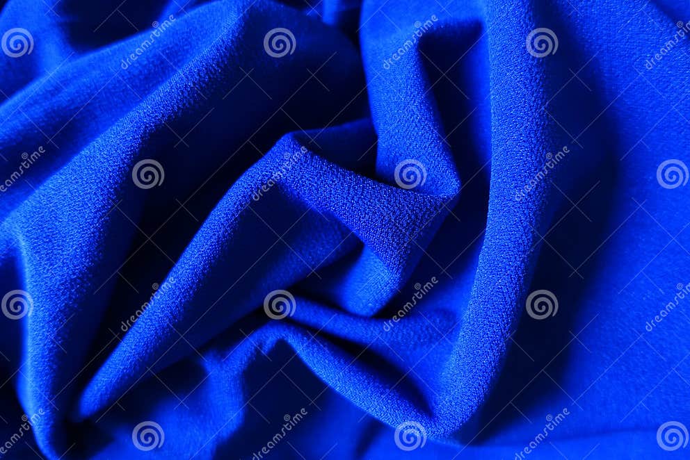 Folded Bright Electric Blue Fabric Stock Photo - Image of backdrop ...