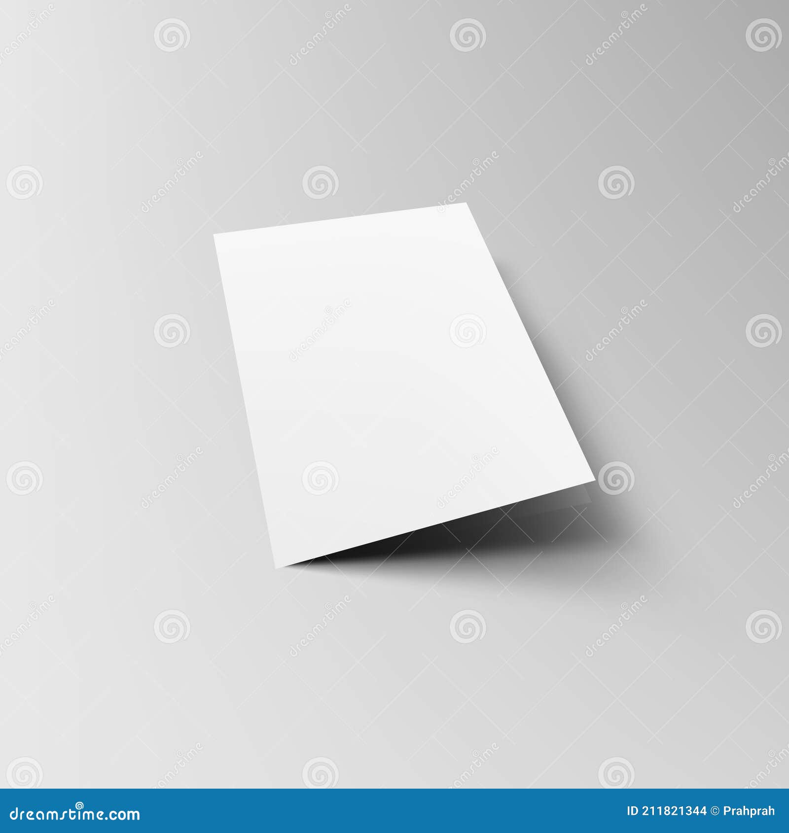 Folded A5 or A4 Brochure Mock-up Template Stock Vector - Illustration ...