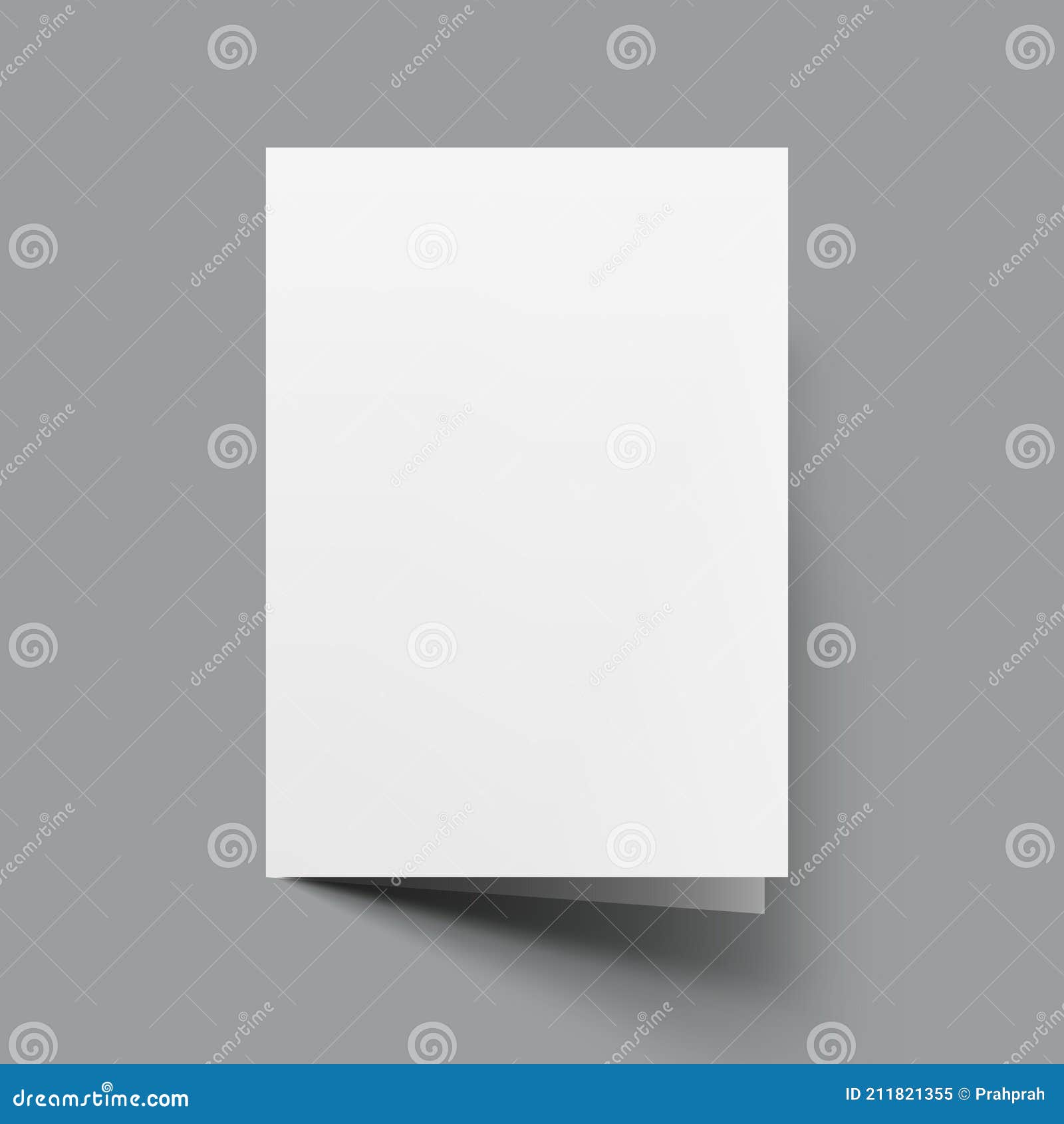 Folded A5 or A4 Brochure Mock-up Template Stock Vector - Illustration ...