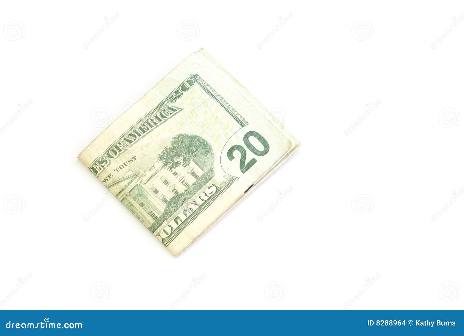 Folded Cash stock photo. Image of white, bills, money - 8288964