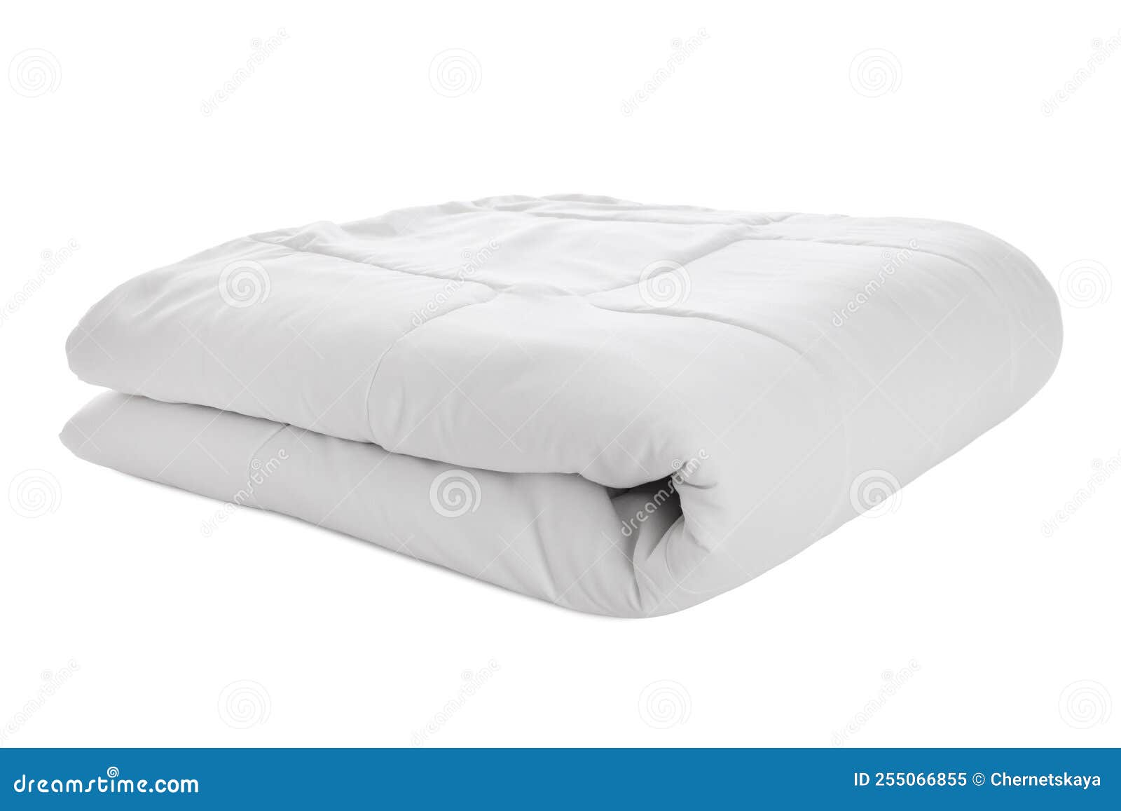 Folded Clean Blanket on White. Household Textile Stock Image - Image of ...