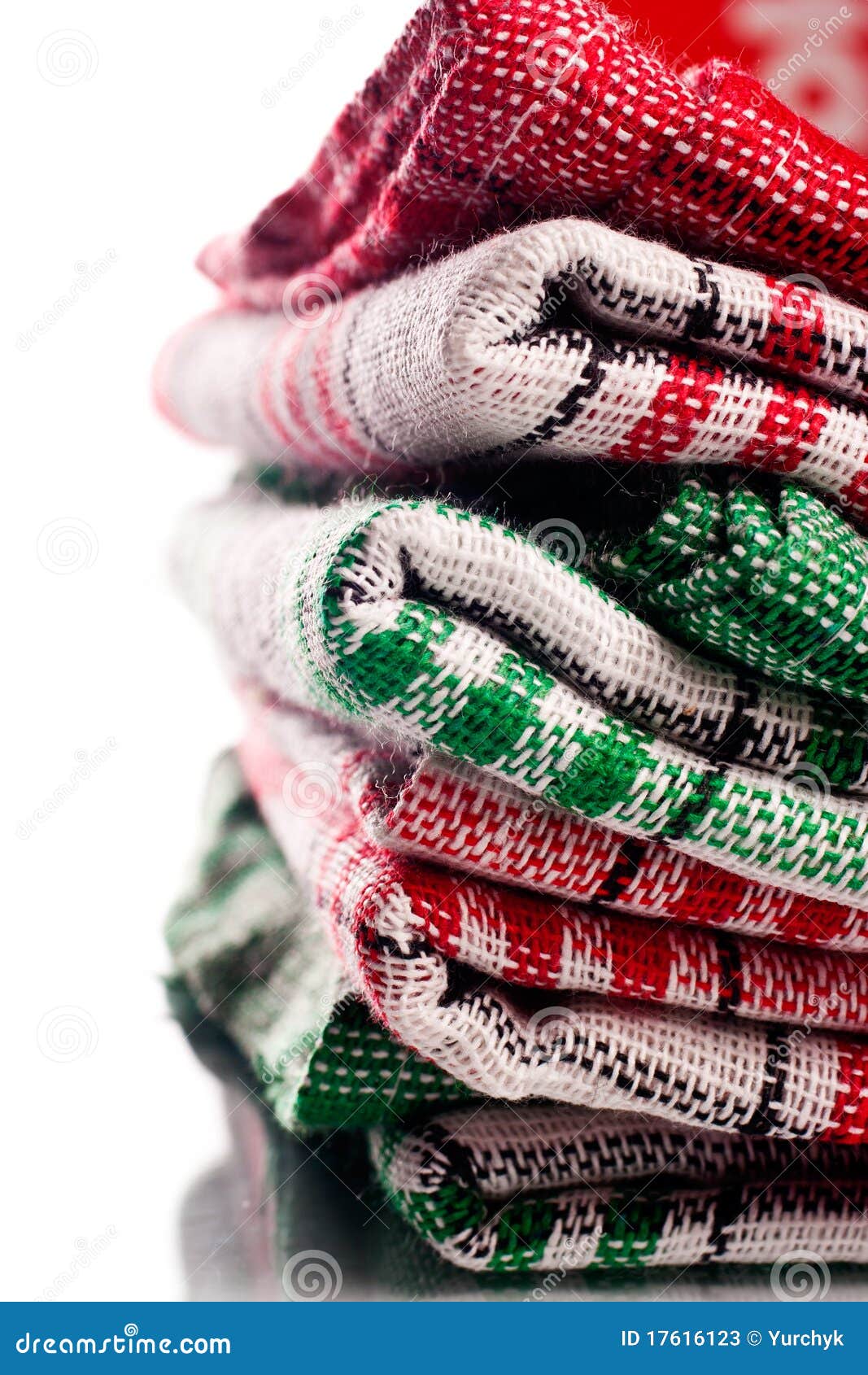Folded Cloth Pieces Over White Background Stock Image - Image of fabric ...