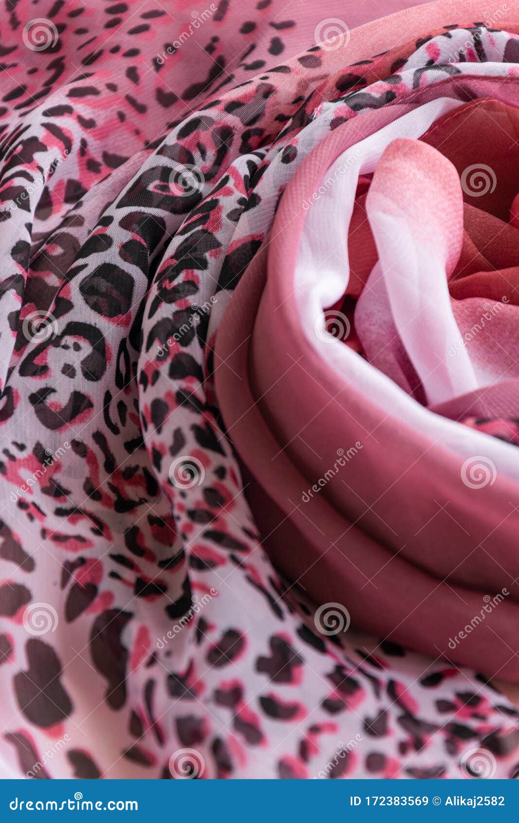 Folded Colorful Cloth. Crop View of Fashioned Fabric Stock Image ...