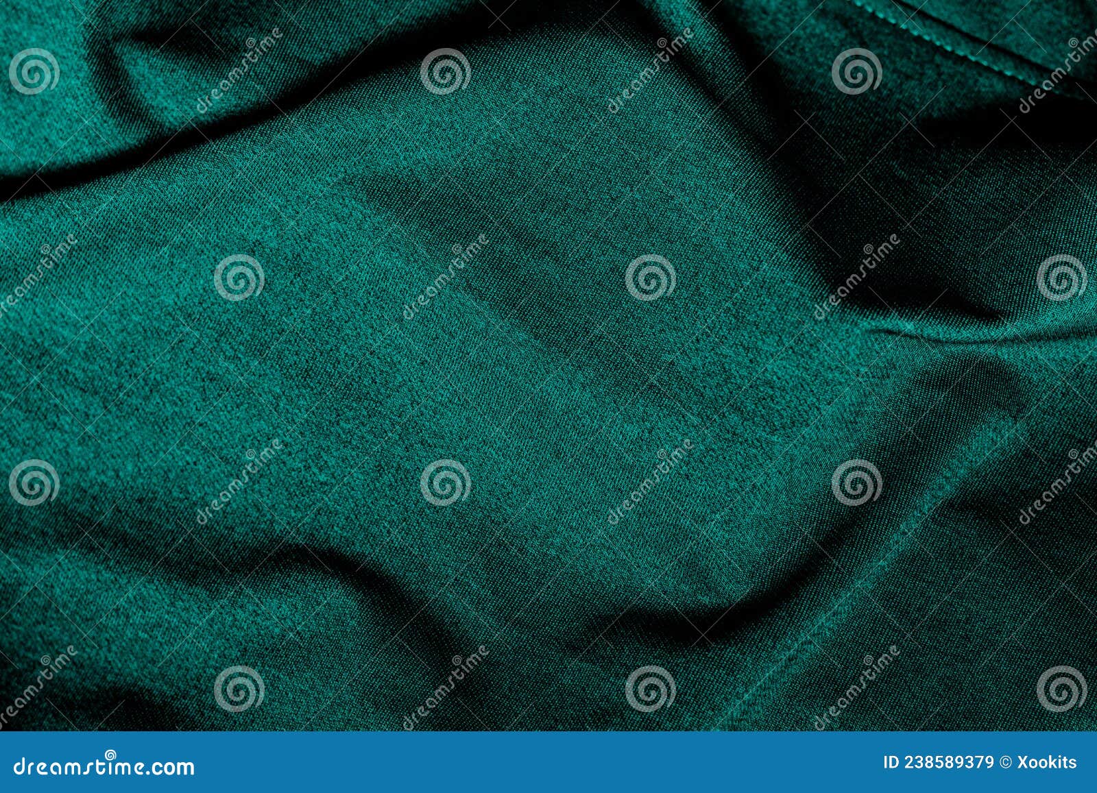 Folded Dark Cyan Fabric Cloth with Shallow Depth of Field for ...