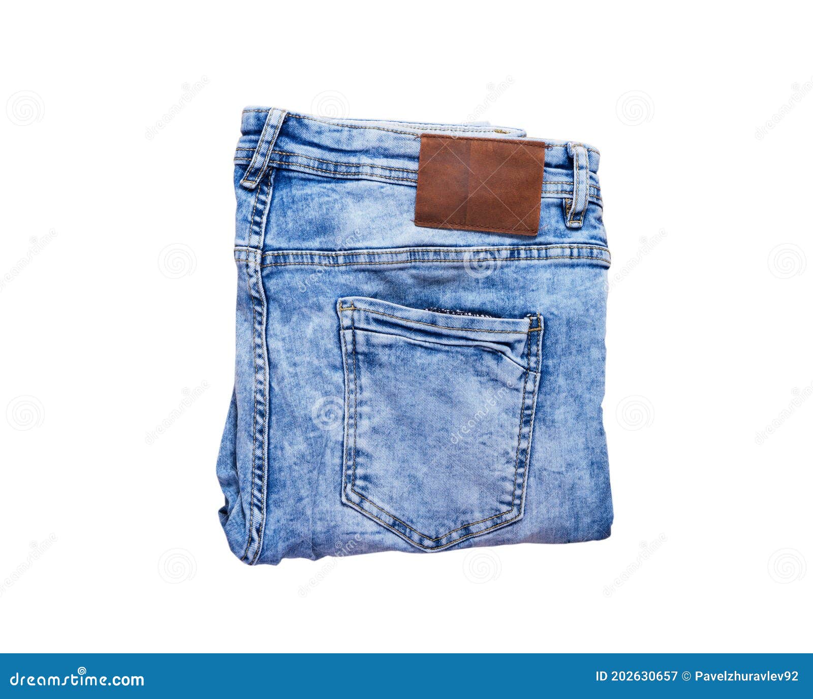 Folded Denim Isolated on White, Jeans Pants Isolated, Folded Blue Jeans ...