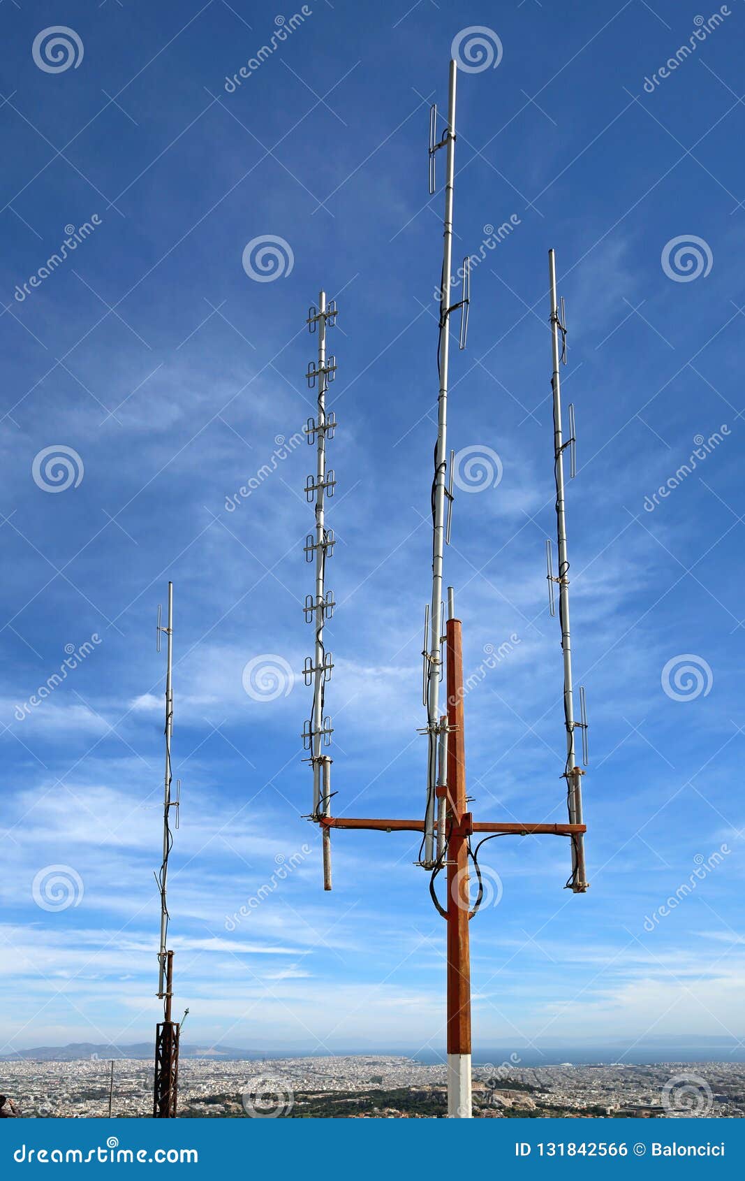 Antennas Communication stock photo. Image of aerial - 131842566