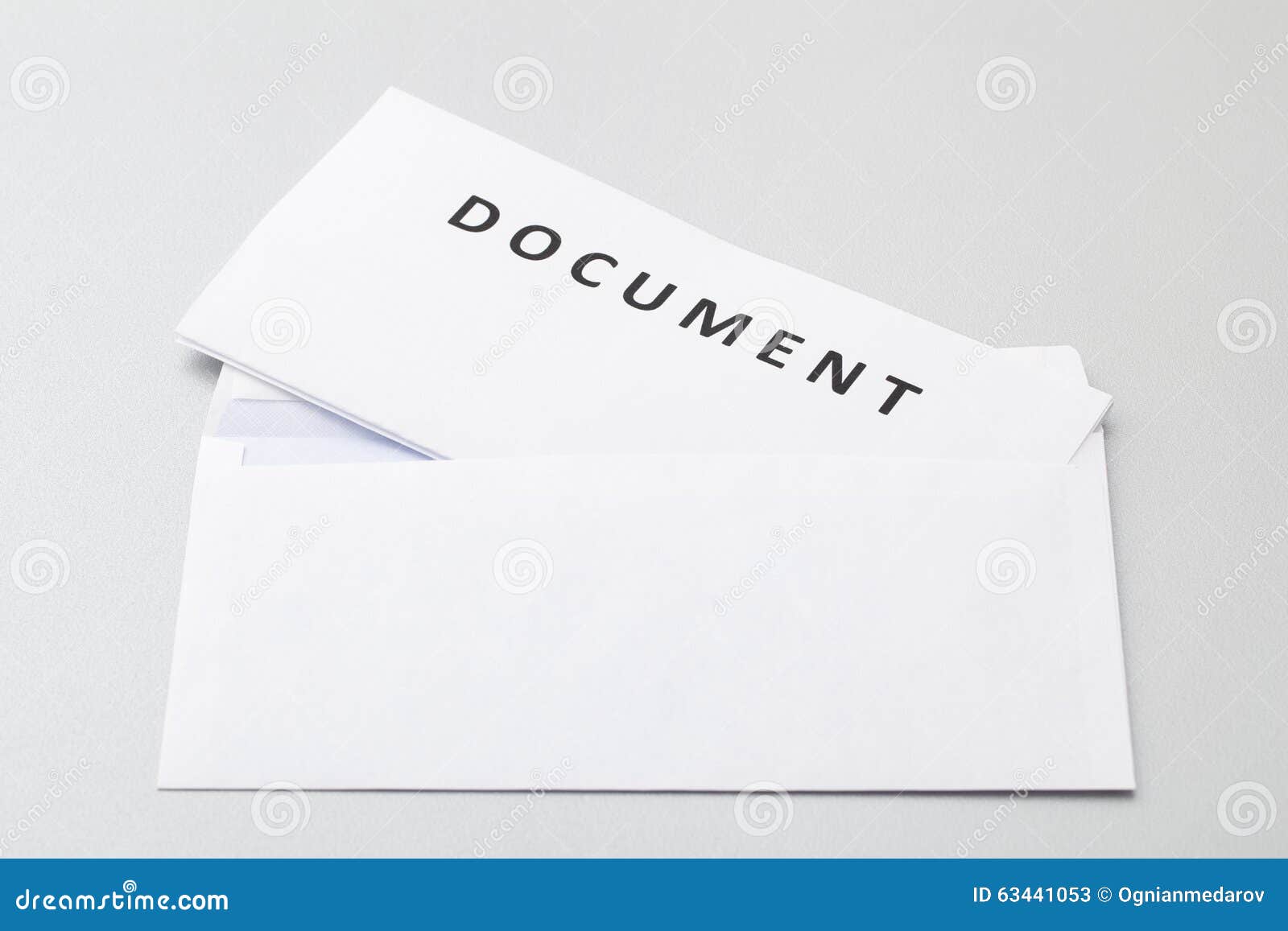 Folded Document In An Envelope Stock Image - Image of message, mail ...