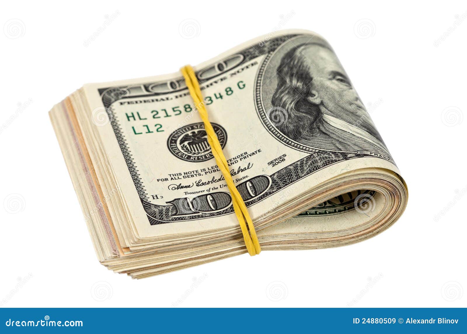 Folded dollar bills stock image. Image of background - 24880509