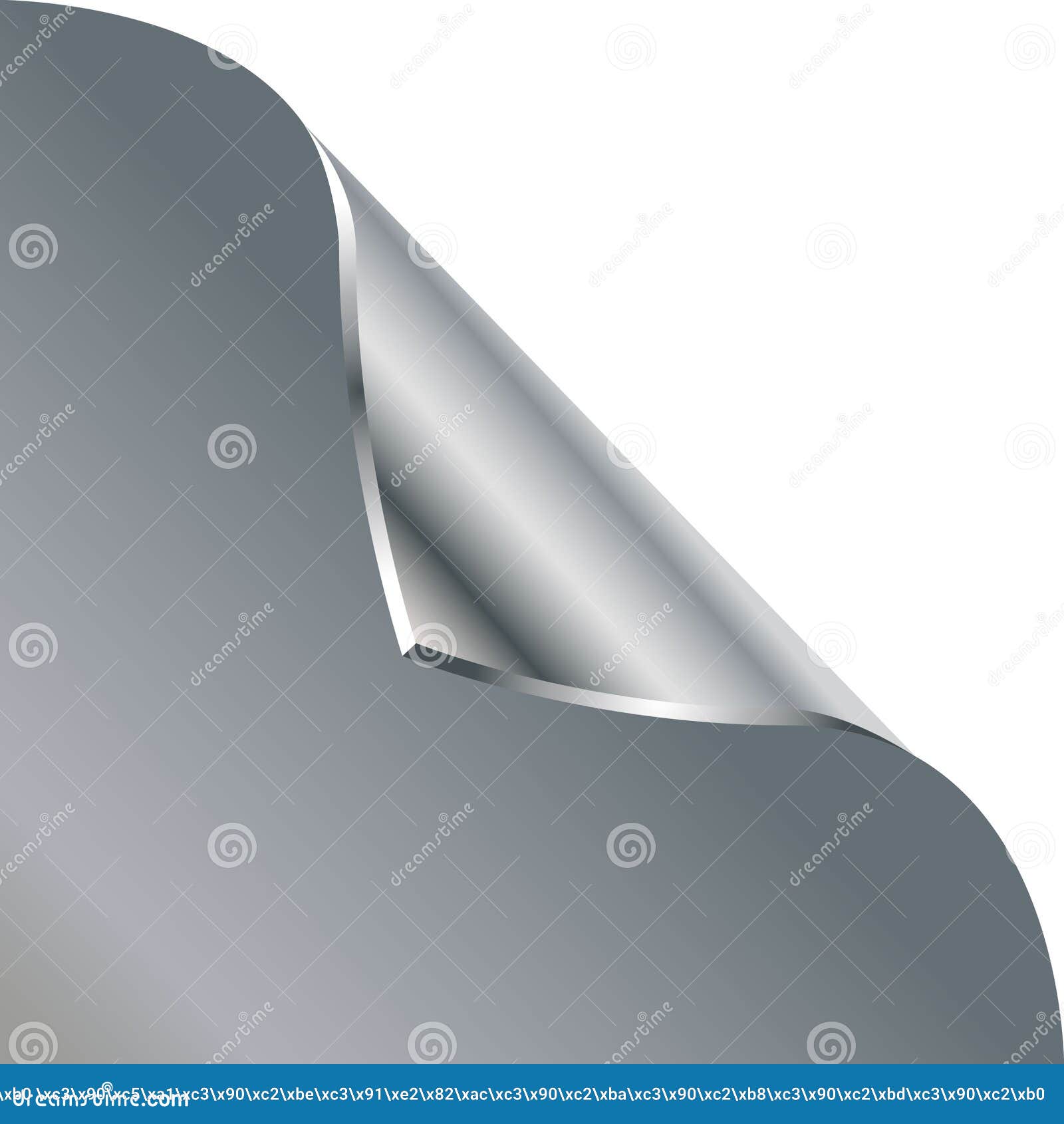 Folded Edge of the Sheet. Vector. Silver. Stock Vector - Illustration ...