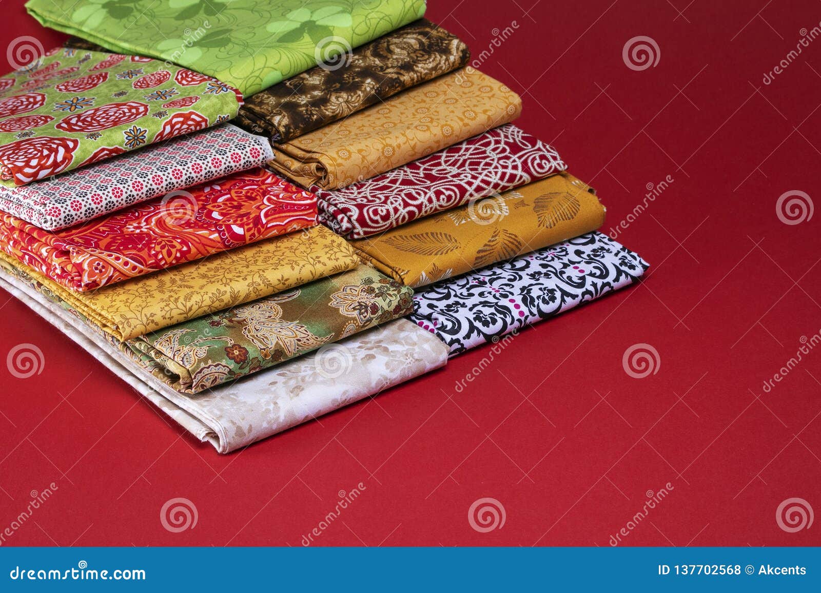 Folded Fabric for Crafting Projects Stock Photo - Image of market ...