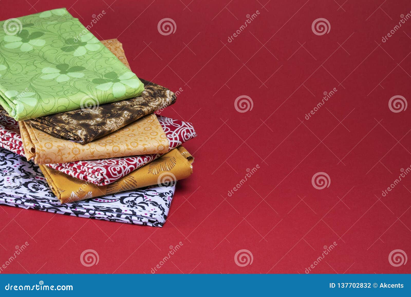 Folded Fabric for Crafting Projects Stock Photo - Image of cotton ...