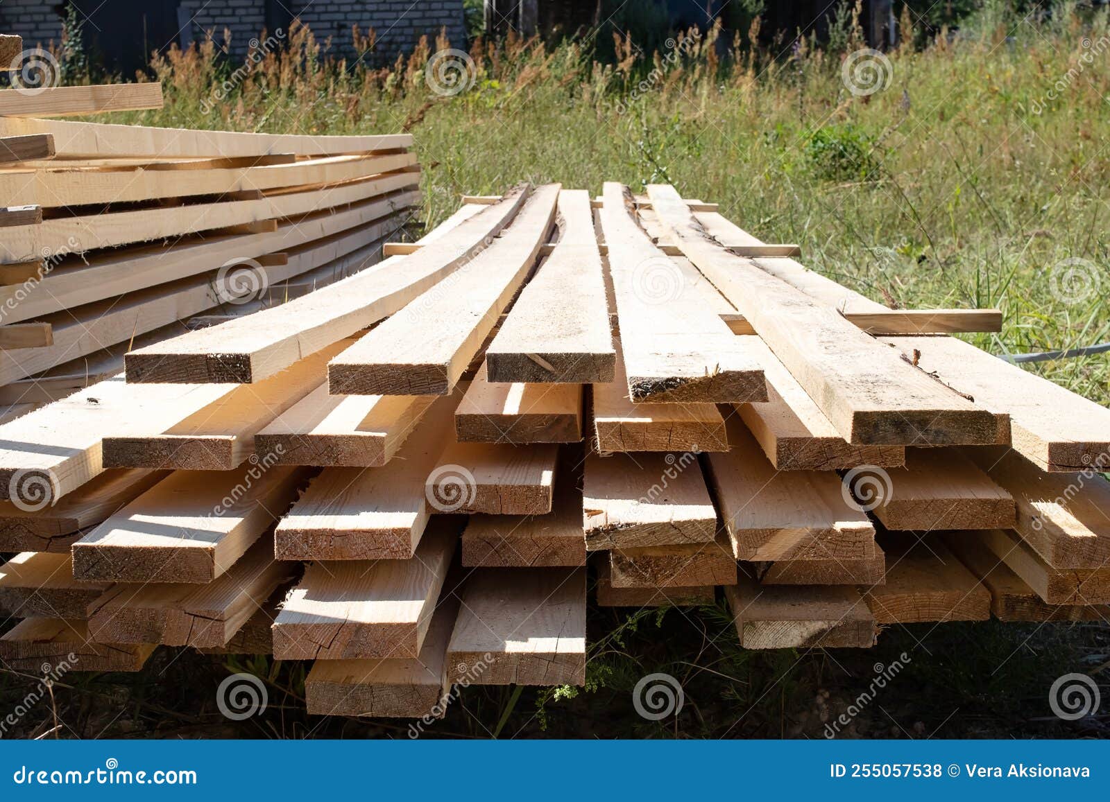 Folded Finished Boards at the Sawmill Closeup Stock Photo - Image of ...