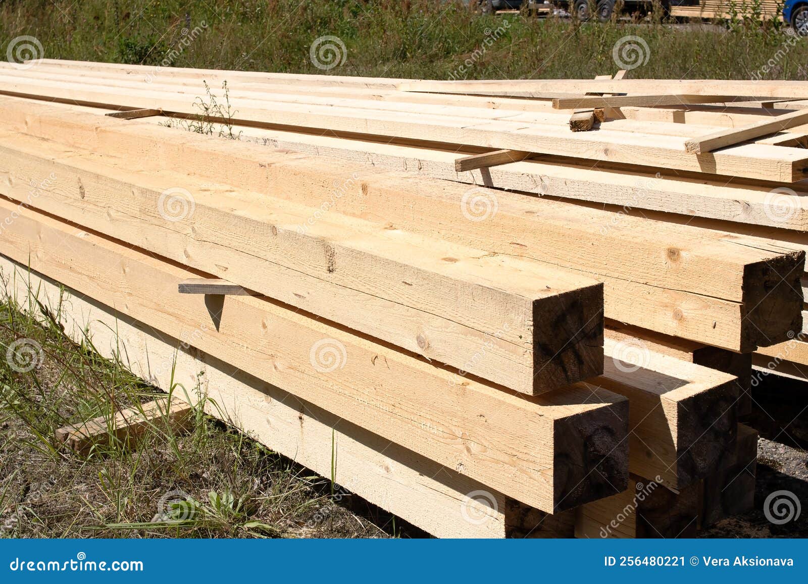 Folded Finished Boards at the Sawmill Closeup Stock Image - Image of ...