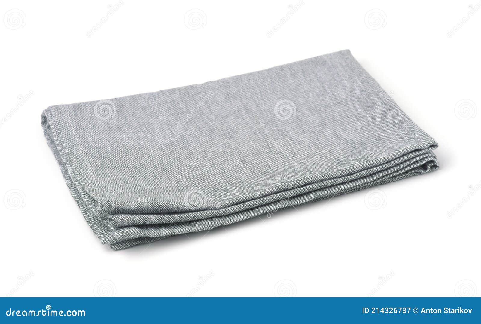 Folded Grey Cotton Table Napkin Stock Image - Image of linen, design ...