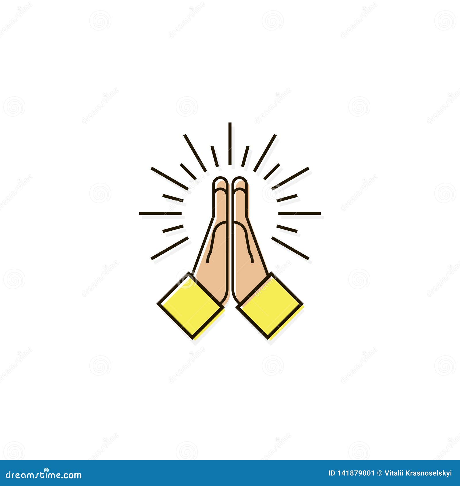 Man Pray Icon, Set Of People Silhouettes On Knees, Stick Figure ...