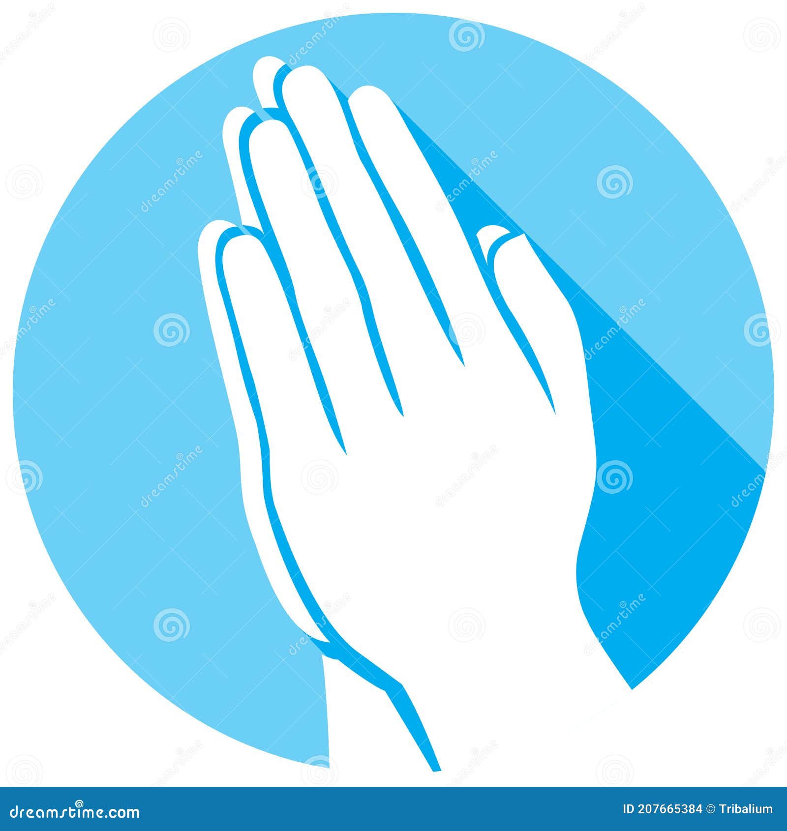 Folded Hands in Prayer Vector Illustration Stock Vector - Illustration ...